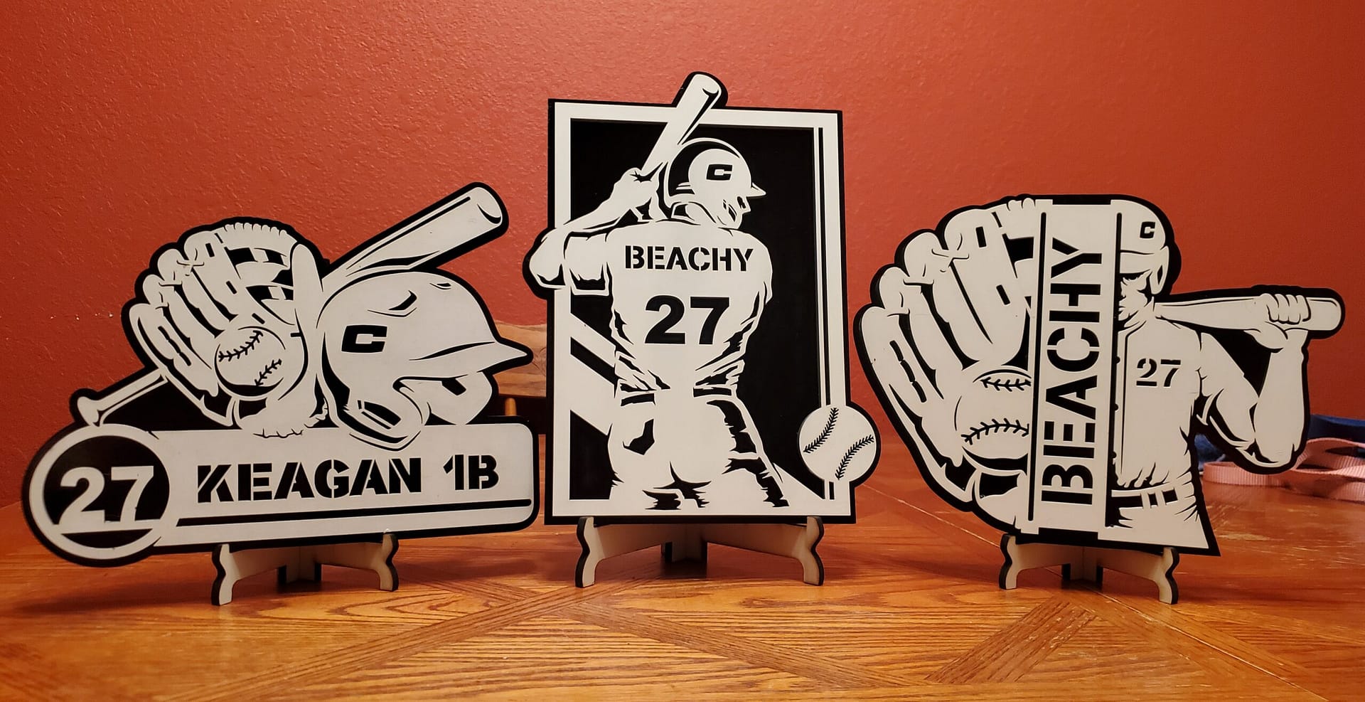 Custom Baseball Plaques - Wooden Portraits by Sam